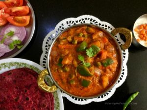 MIXED VEGETABLE KADAI MASALA CURRY (Stove Top and Instant Pot ...